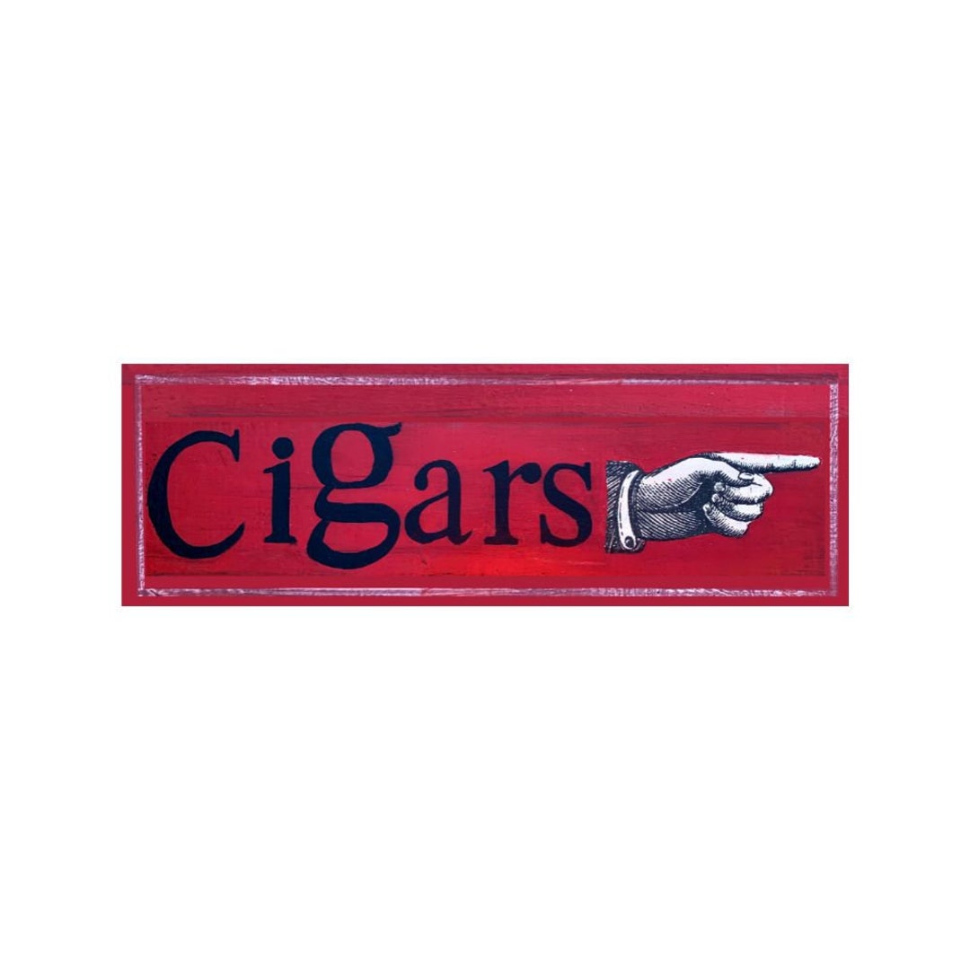 WOOD SIGN Cigars, Vintage Cigar Sign Smoking Sign Vintage Sign Man Cave ...