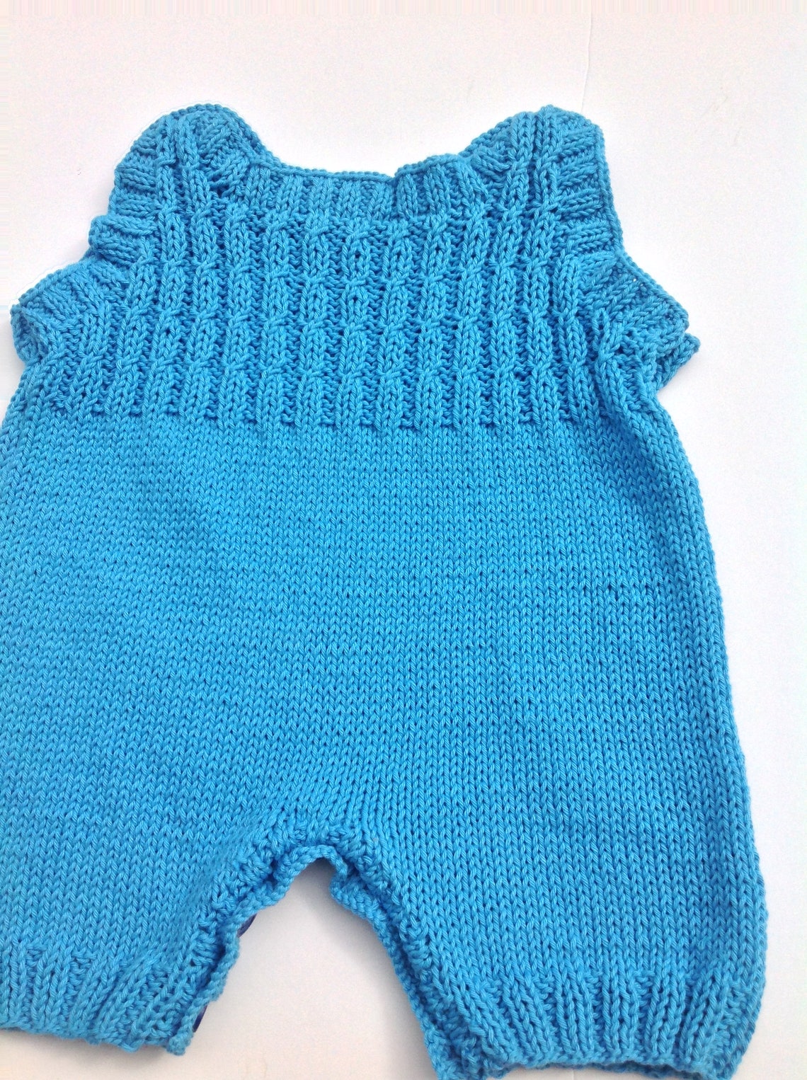 Baby Romper, Knitted Romper With 100% Tourqoise Cotton, Baby Shower ...