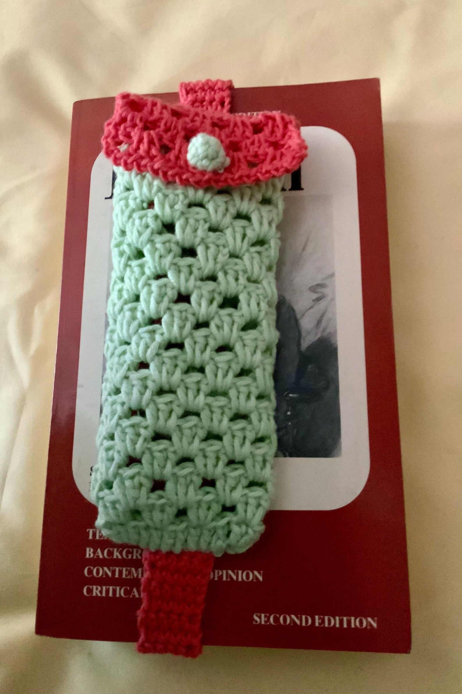Crochet Bookmark With Glasses Case, Bookmark, Crochet Reading Glasses ...