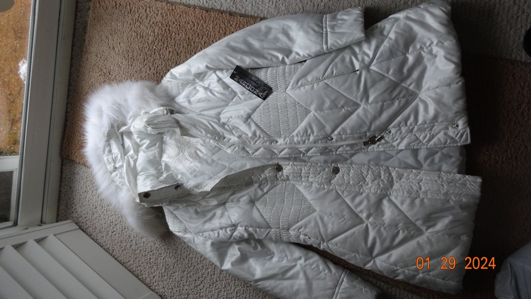 Lady Coat, White, Marcona Original Tag, Appears Never Worn,medium ,says ...