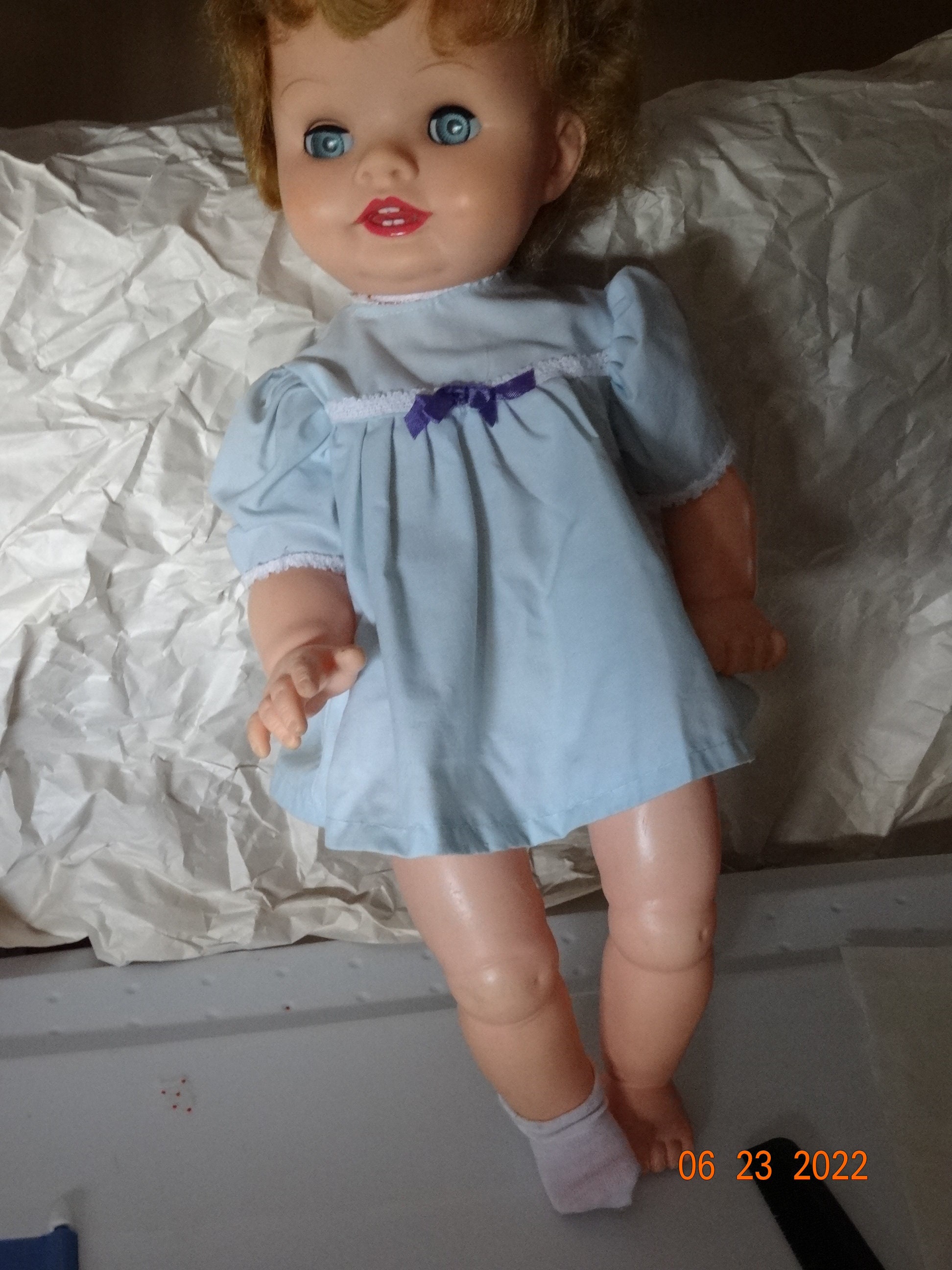 DEE CEE Doll, Canada, 21 Inch Doll Toddler 2 Teeth Top and Bottom, Big ...
