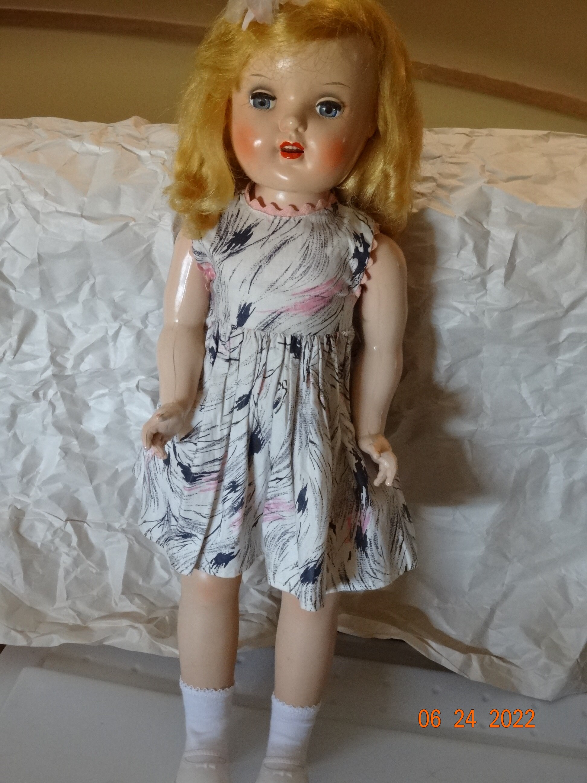 Vintage Hard Plastic Girl Doll 20 Inch1950swalkerperfect - Etsy