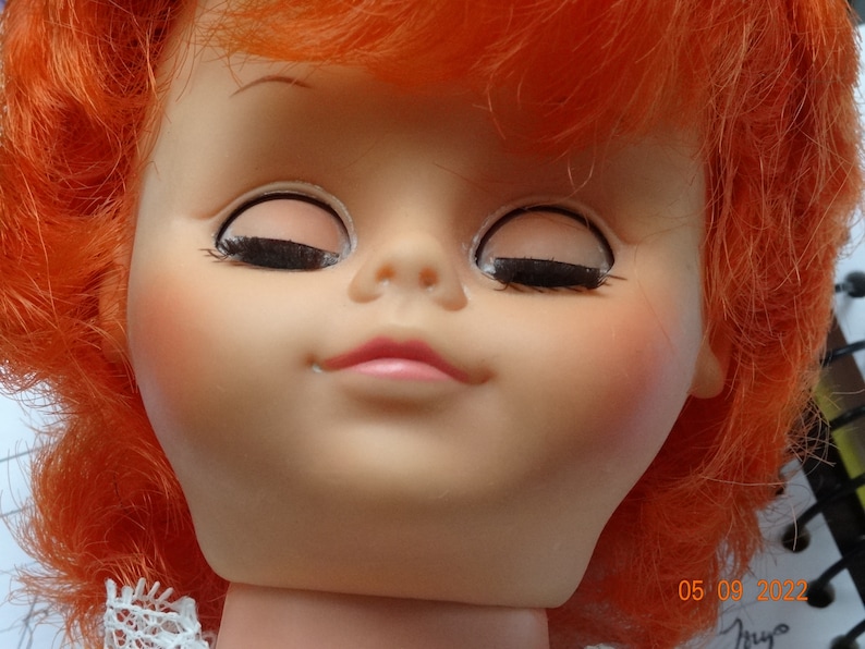 Vintage Plastic Doll 18inchby Regalcanadapatpend Original Dress Shoes Red Hair Sleep