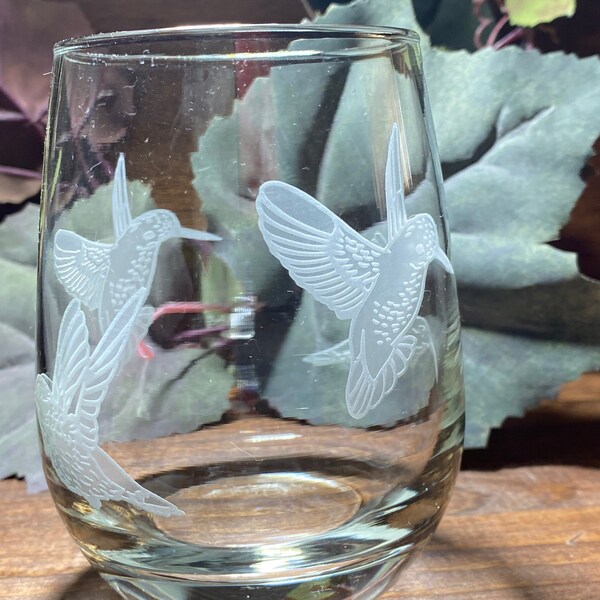 Hummingbird Drinking Glasses - Etsy