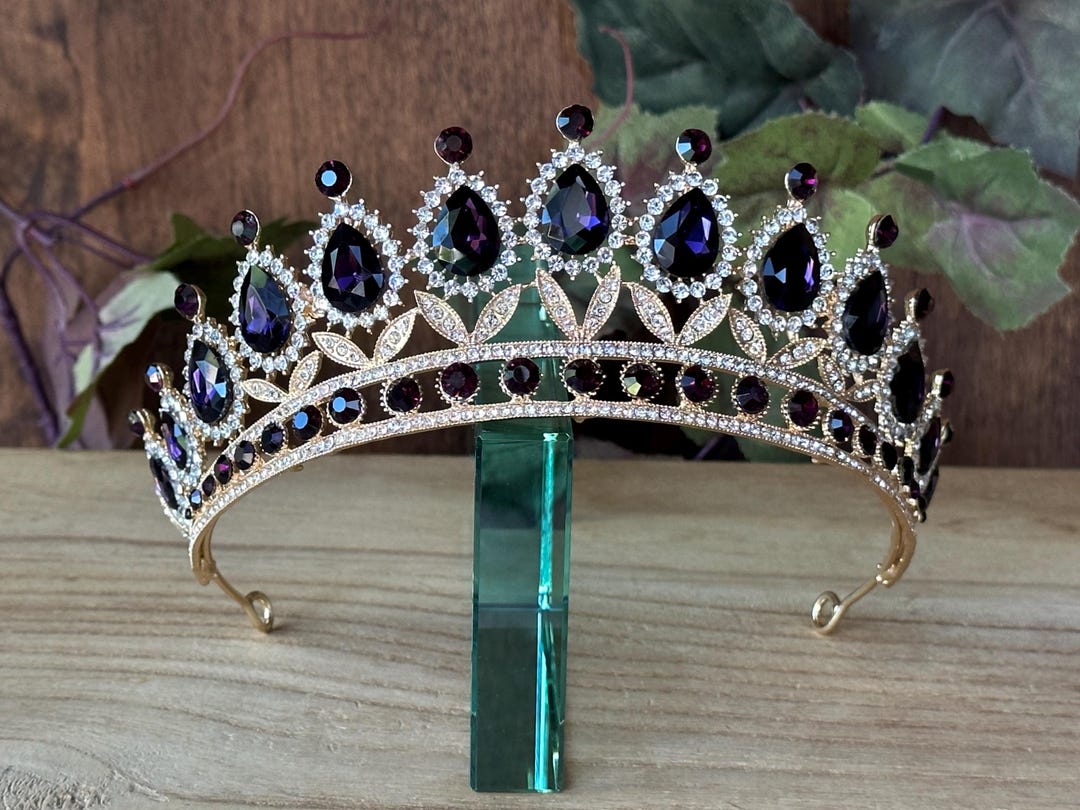 Purple Tiara Quinceanera Tiara Wedding Tiara Purple and Gold ...