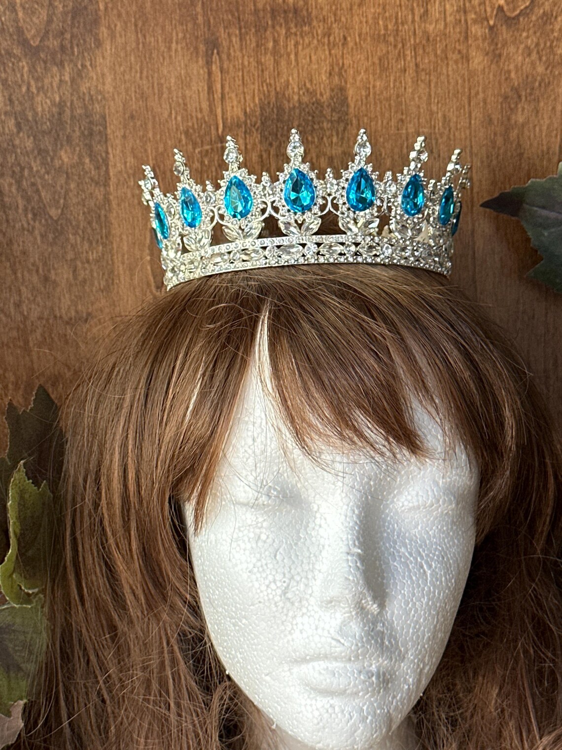 Blue Topaz and Silver Crown: Renaissance, Wedding, Prom, Small Queen ...