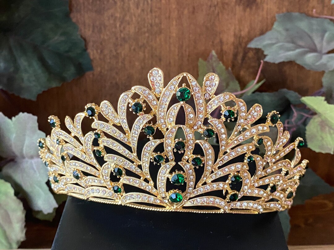 Emerald Green Tiara Quinceanera Birthday Tiara Wedding Tiara Emerald ...