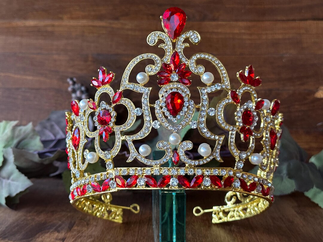 Tall Red Queen Tiara: Prom, Birthday Queen, Every Occasion - Etsy