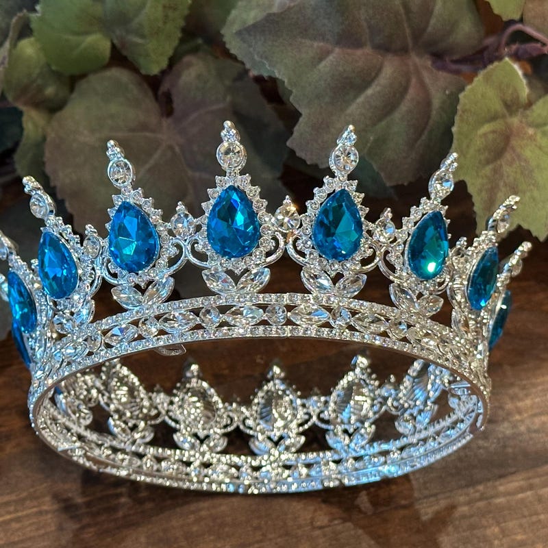 Light Blue Wedding Crown - Etsy