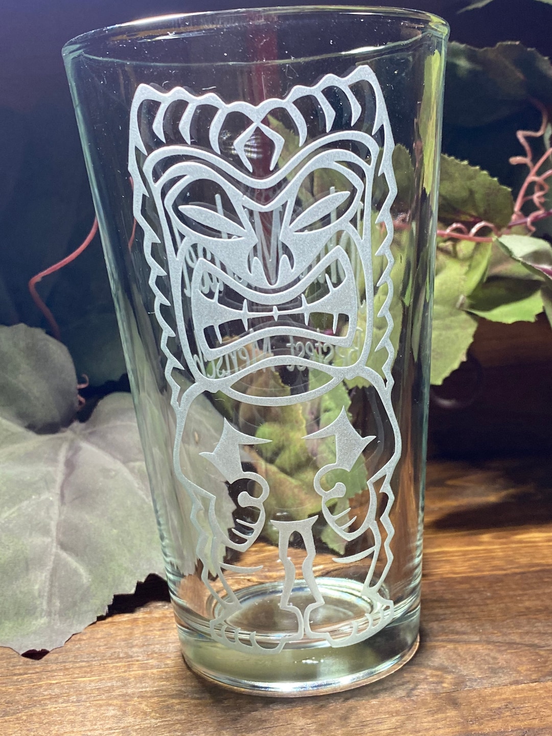 Personalize Tiki Beer Glass Pub Tiki Glass Beer Glass Custom Pint ...
