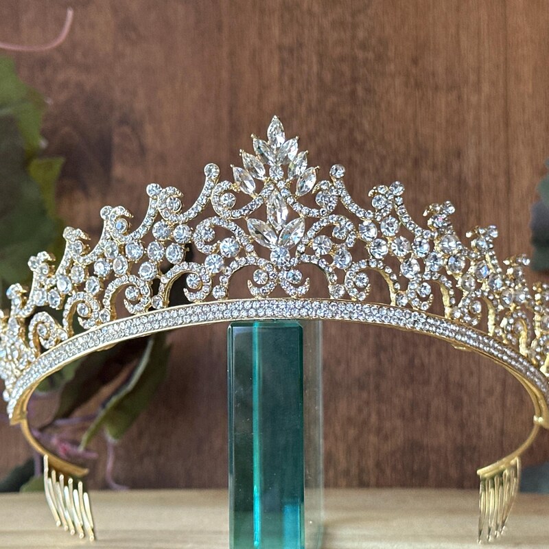 Gold Tiara - Etsy