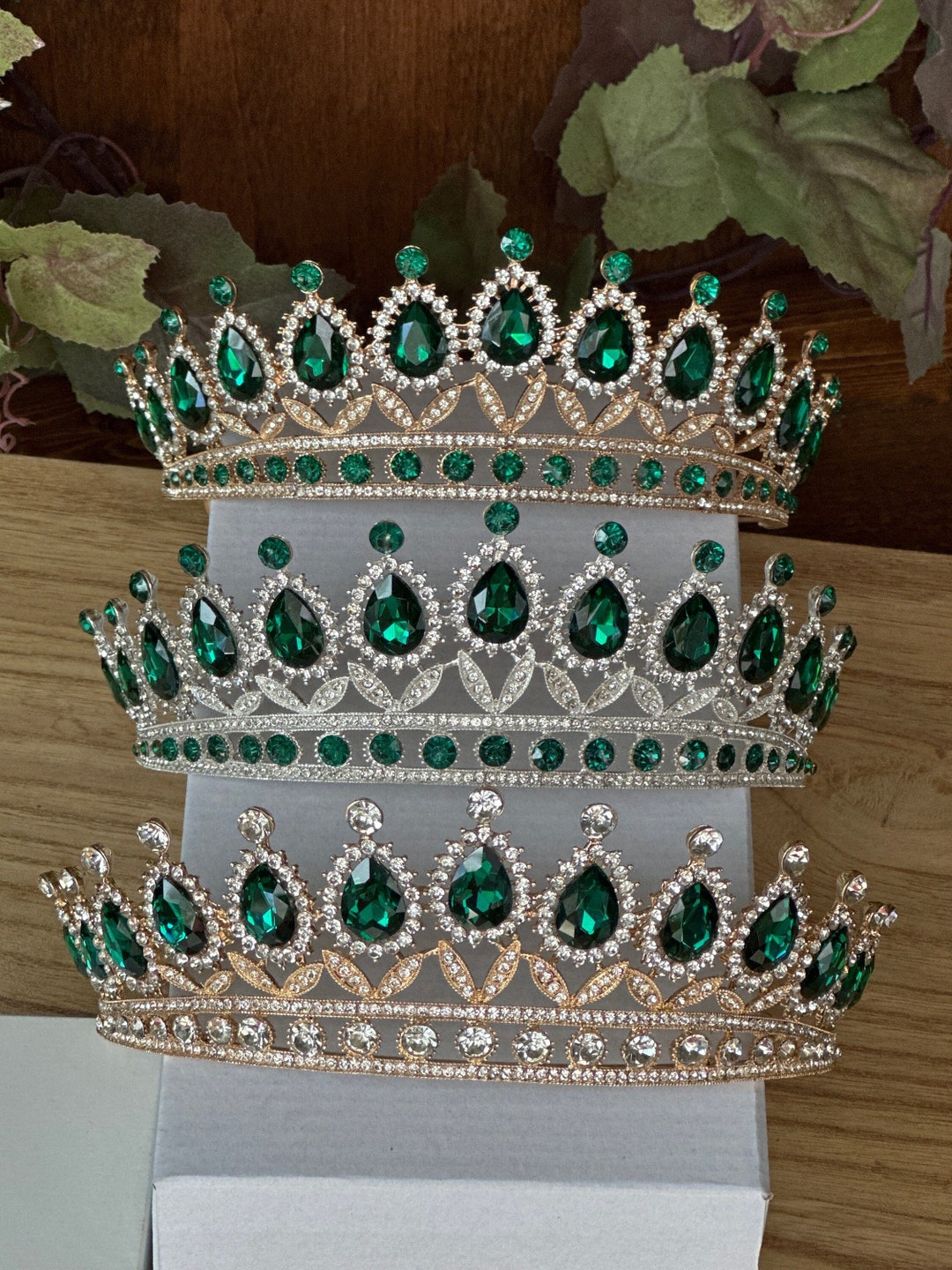 Emerald Green Tiara Quinceanera Green Tiara Wedding Tiara Emerald Green ...