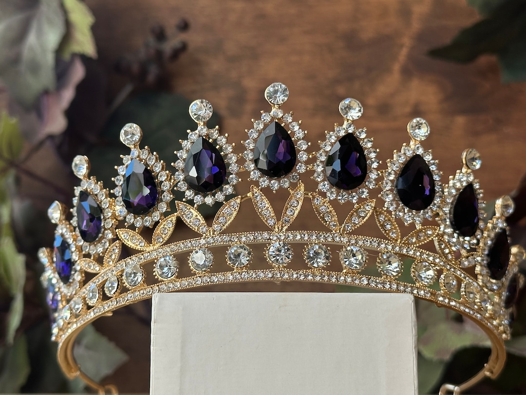 Purple Tiara Quinceanera Tiara Wedding Tiara Purple Quinceanera Tiara ...