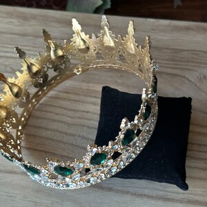 Emerald Green Crown Birthday Crowns Wedding Crown Small Green Crowns ...