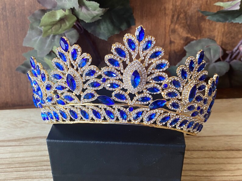 Blue and Crystal Tiara Quinceanera Tiara Bridal Tiara Wedding - Etsy