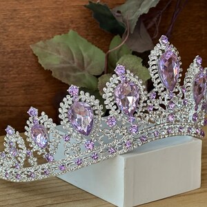 Lilac & Silver Tiara: Quinceanera, Wedding, Birthday, Coronas Para ...