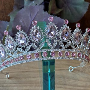 Light Pink Quinceanera Tiara Wedding Pink and Silver Tiara Pink and ...