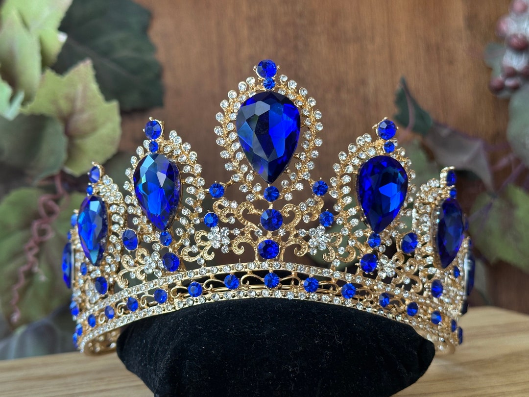Blue and Crystal Tiara Quinceanera Tiara Bridal Tiara Wedding - Etsy