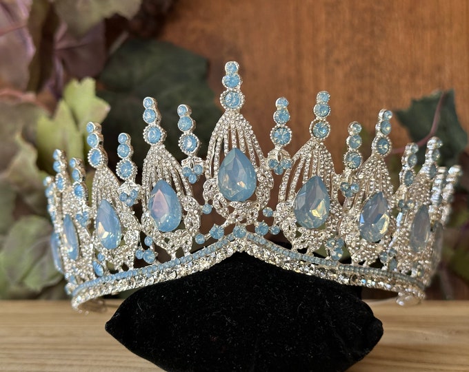 Light Blue and Silver Tiara Quinceanera Tiara Bridal Tiara Wedding ...