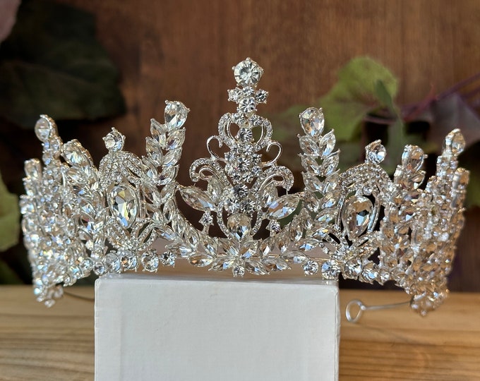 Silver Tiara Crystal Tiara Cowgirl Tiara Quinceanera Tiara Silver ...