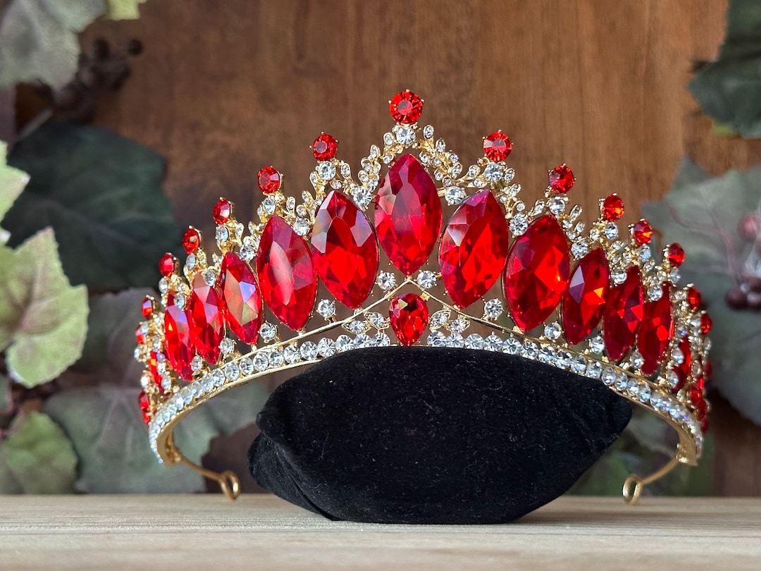 Red Tiara Quinceanera NEW Tiara Bridal Tiara Wedding Tiara Red ...