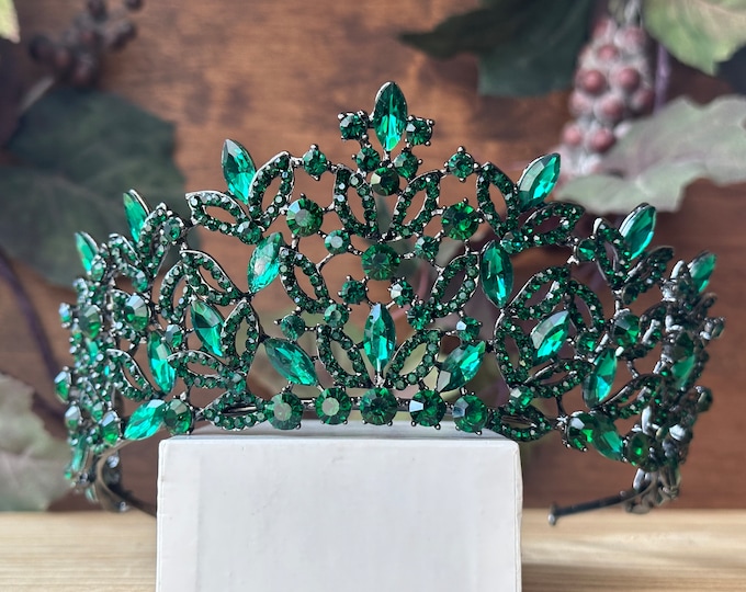 Emerald Green Tiara Bridal Hairpiece Bridal Tiaras, Emerald Green ...