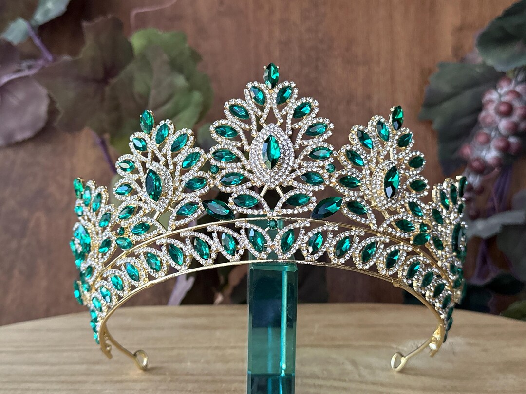 Emerald Green Tiara Quinceanera Tiara Birthday Tiara Wedding Tiara ...
