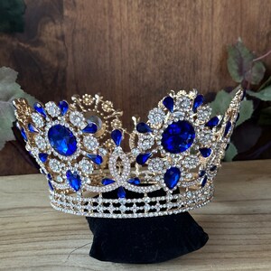 Blue Crown Renaissance Crown Prom Queen Crown Queen Crown Blue Crown ...