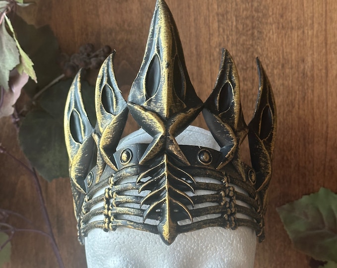 Gold Renaissance Crown: Adjustable Cosplay Gothic Headpiece - Etsy