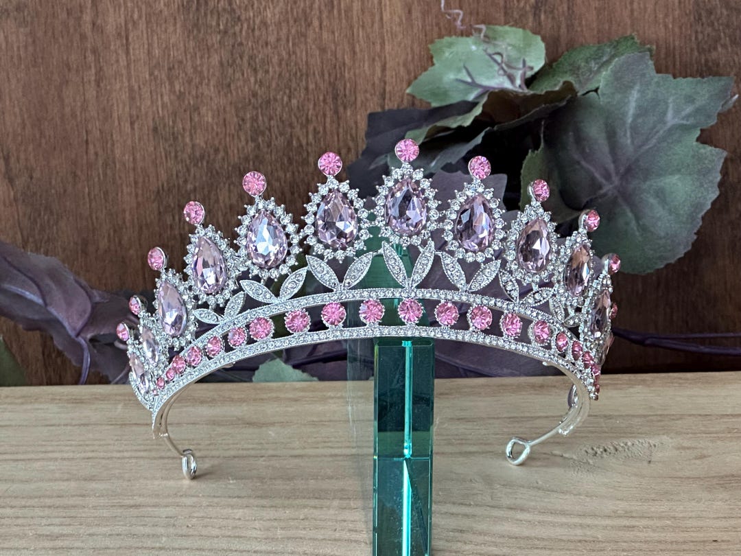 Light Pink Quinceanera Tiara Wedding Pink and Silver Tiara Pink and ...