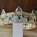 Emerald Green Crown Renaissance Crowns Birthday Crowns Wedding Crown ...