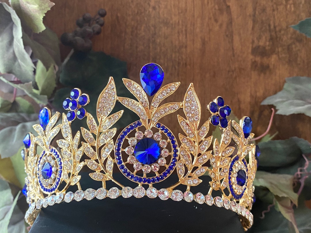 Blue Tiara Quinceanera Tiara Wedding Tiara Blue Quinceanera Tiara Sweet ...
