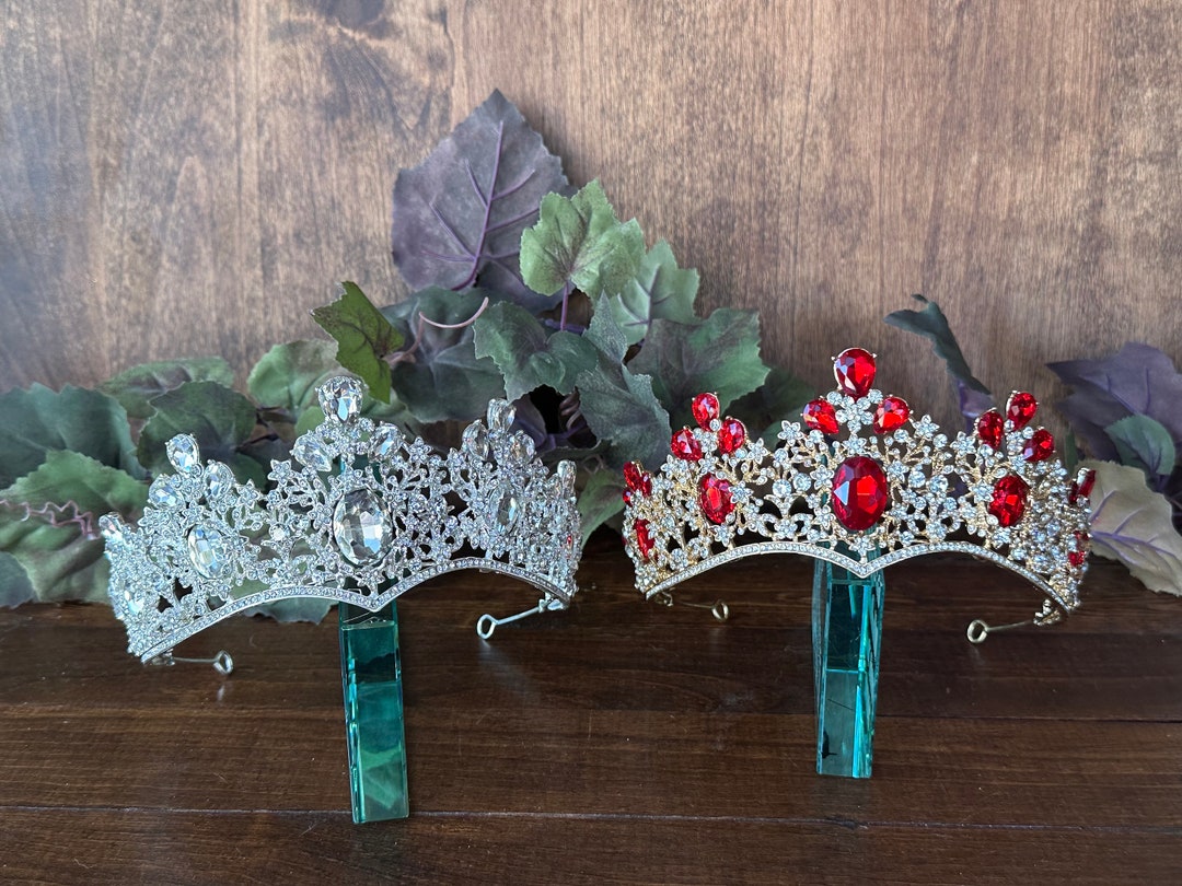 Red Tiara Quinceanera Tiara Wedding Tiara Silver Tiaras Birthday Tiara ...
