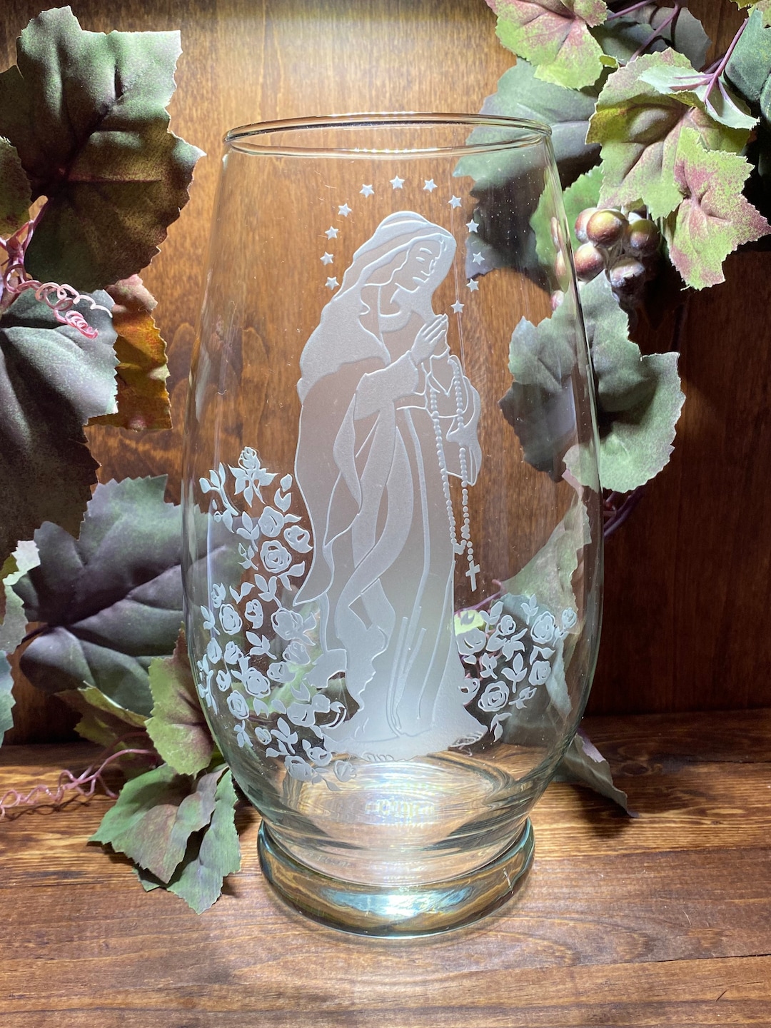 Artisan & Personalized Virgin Mary 3D Glass Engraving | Wedding Gifts ...