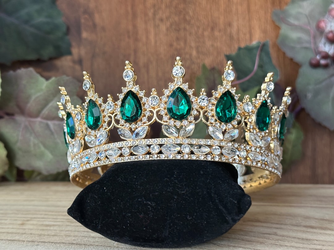 Emerald Green Crown Birthday Crowns Wedding Crown Small Green Crowns ...