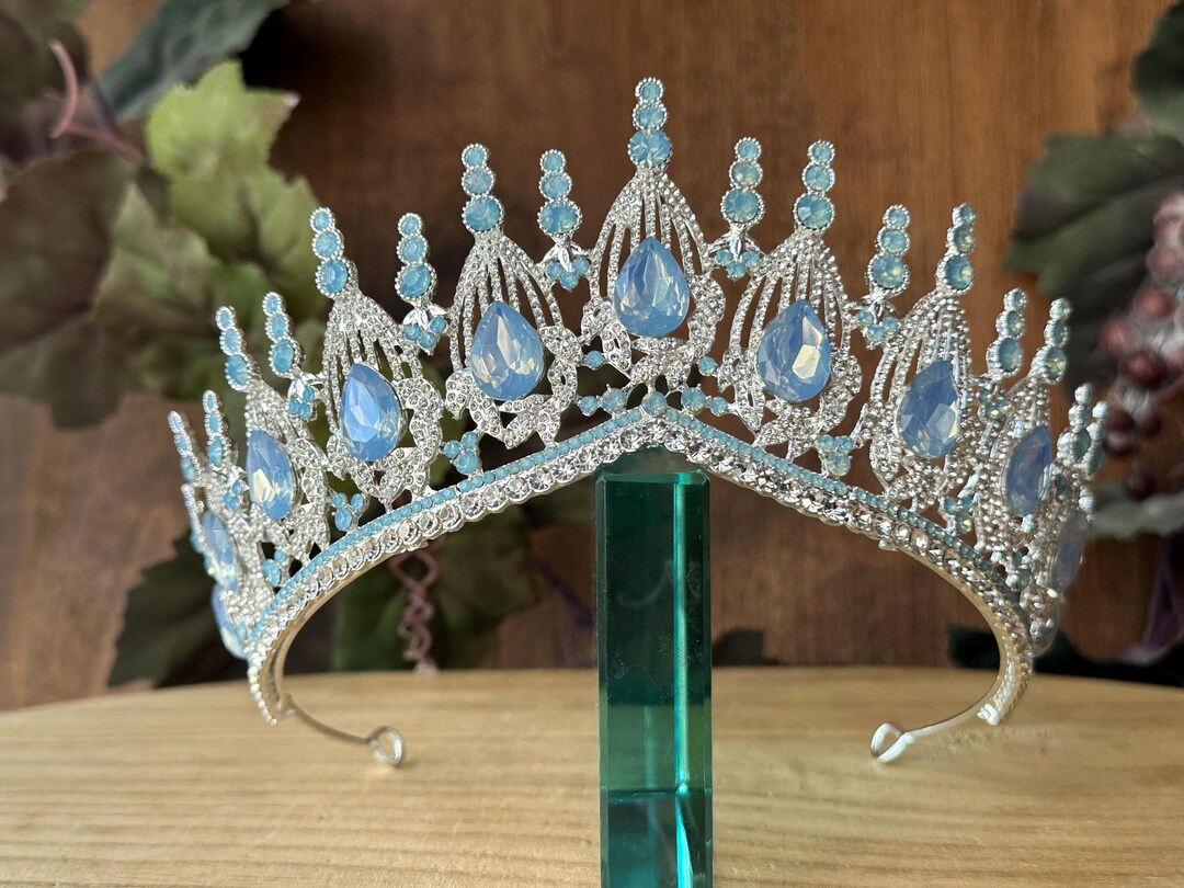 Light Blue and Silver Tiara Quinceañera Tiara Wedding Tiara Birthday ...