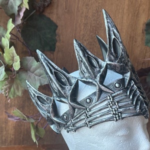 Pewter Cosplay Crown Retro Crowns Halloween Crown Gothic Unisex Crown ...