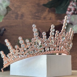 Rose Gold Tiara Birthday Tiara Renaissance Tiara Anniversary Tiara Prom ...