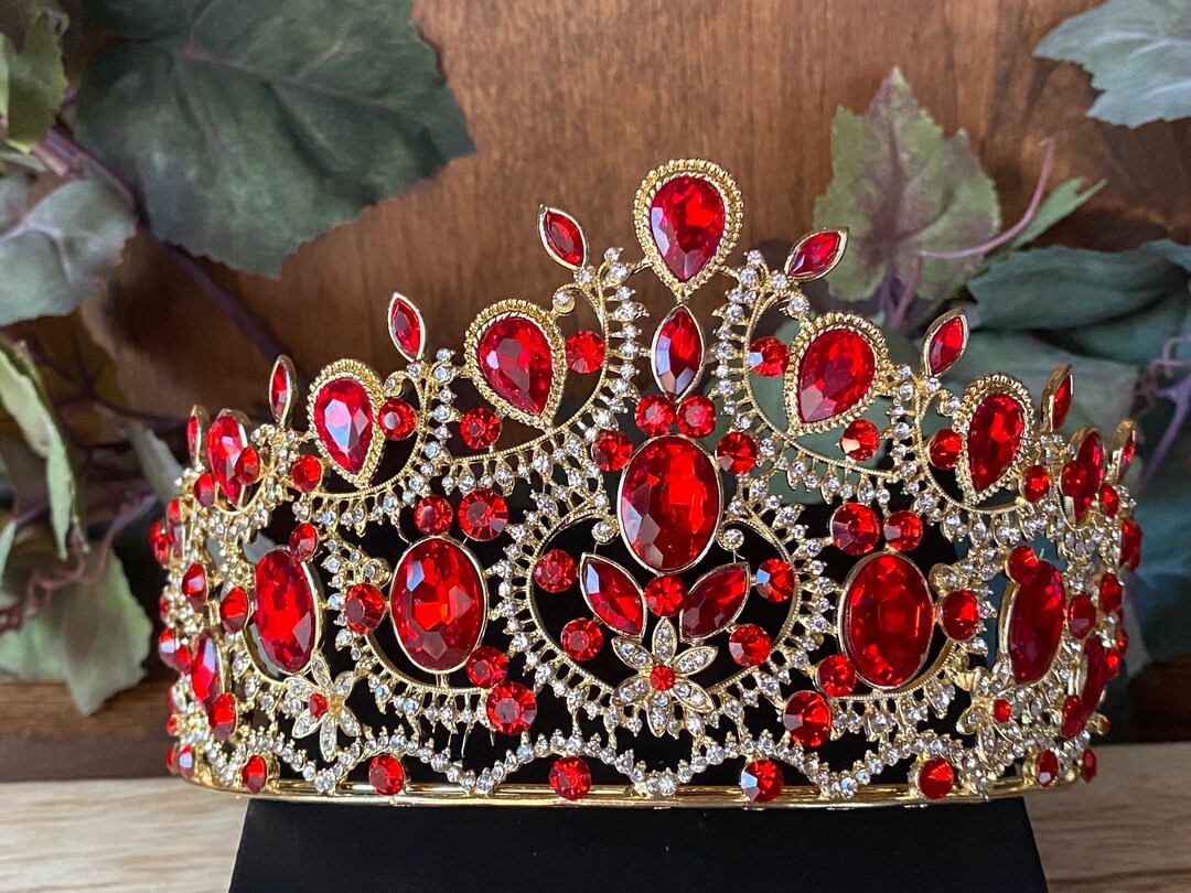 Red Tiara Quinceanera Tiaras Wedding Red Tiara Birthday Tiaras Coronas ...