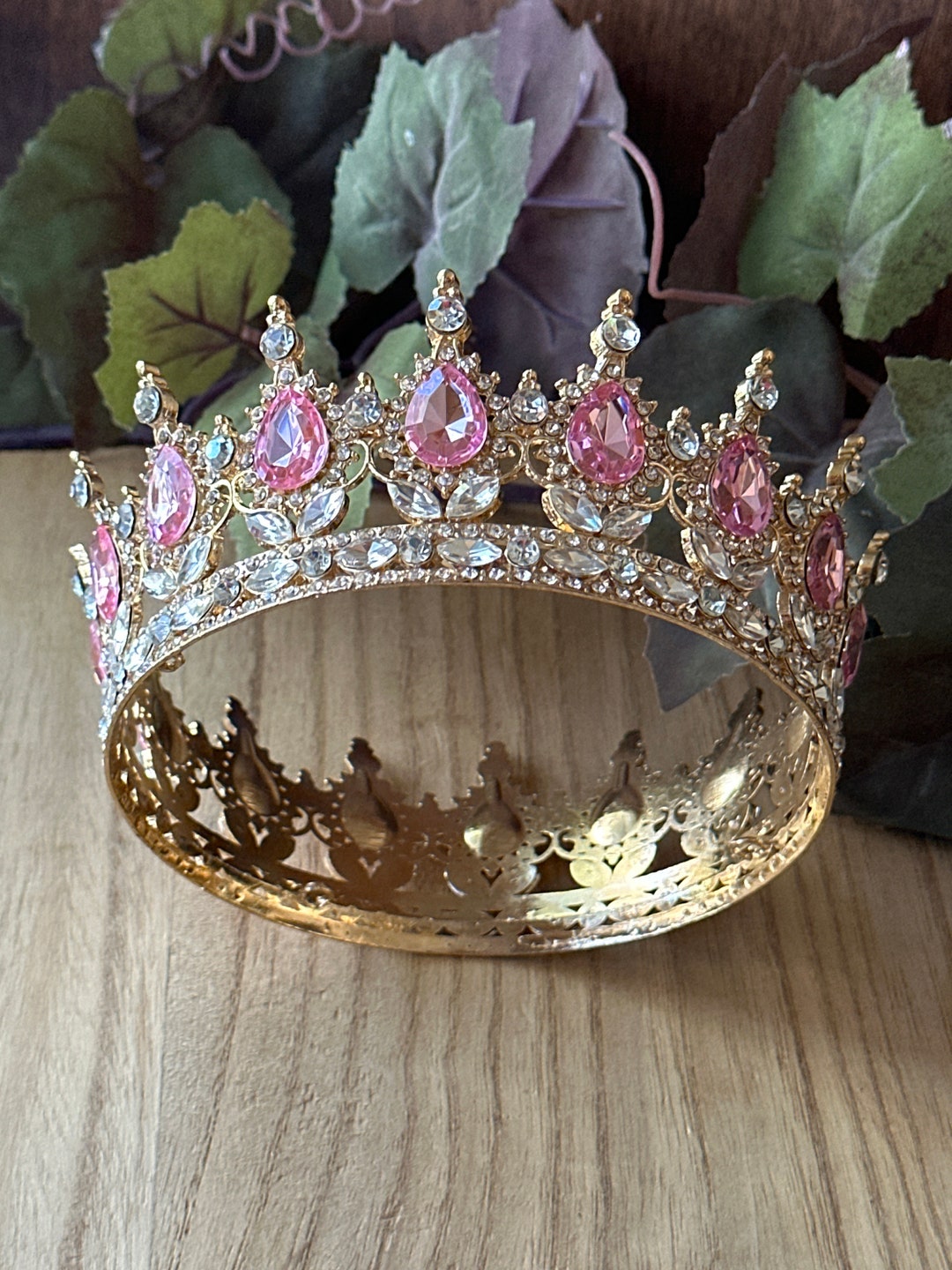 Pink Crown Renaissance Crowns Birthday Crowns Wedding Crown Small Pink ...