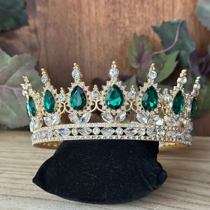 Emerald Green Crown Birthday Crowns Wedding Crown Small Green Crowns ...