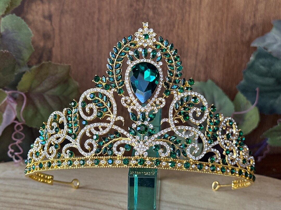Emerald Green Tiara Quinceanera Tiara Birthday Queen Tiara Wedding ...