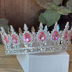Pink Crown Renaissance Crowns Birthday Crowns Wedding Crown Small Pink ...
