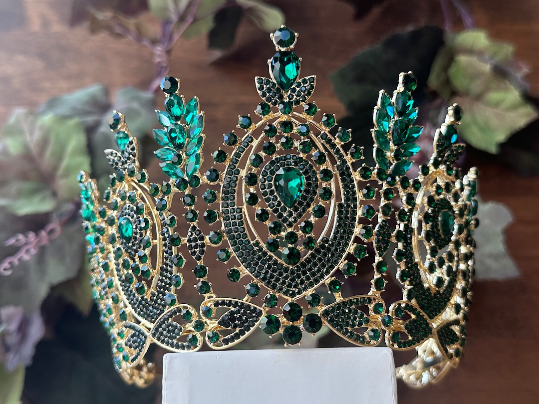 Green Tiara Quinceanera Tiara Wedding Tiara Birthday Tiara Sweet 15 ...
