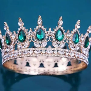 Emerald Green Crown Birthday Crowns Wedding Crown Small Green Crowns ...