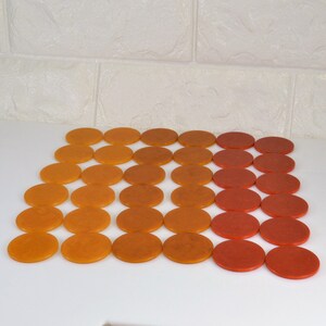 Bakelite Catalin Poker Chips 3 Color Choices RED Light Marbled ...