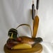 Duck Decoy Carved Wood Cattail Sculpture Artist Michael Wilson Stamped ...