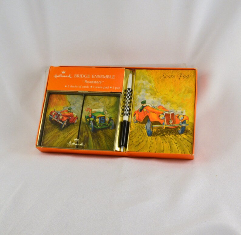 Hallmark Bridge Card Set Roadster 2 Decks of Cards in Hard - Etsy