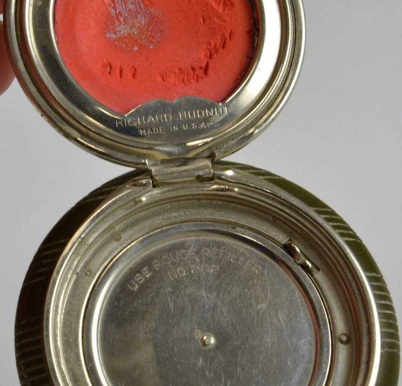 Richard Hudnut Compact Double Rouge Powder Olive Green - Etsy