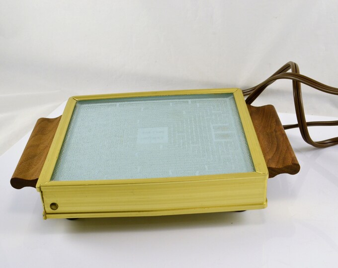 Salton Hot Plate Mid Century Dansk Danish Modern Style Gold W/ Teak ...